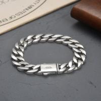 China Simple Style 925 Sterling Silver Bracelet Korean Fashion Couple Accessory Engravable for sale