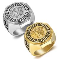 China Personality Punk Style Fashion Tide Ancient Greek Mythology Men's Ring for Anniversary for sale