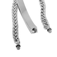 China Stainless Steel Cremation Jewelry Bracelet with Crystal Charm DIY Bangle Making Part for sale