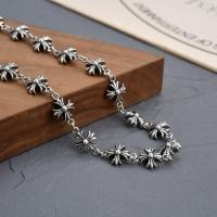 China 925 Sterling Silver Full Cross Necklace Collarbone Chain Rose Gold Plated for Couples for sale