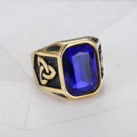 China Casting Inlay Technology Cool Personality Men's Ruby Ring for Trendy Hip-Hop Jewelry for sale