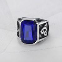 China Casting Inlay Technology Cool Personality Men's Ruby Ring for Trendy Hip-Hop Jewelry for sale