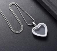 China Stainless Steel Heart Shape Cremation Pendant Necklace for Ashes/Hair Keepsake for sale