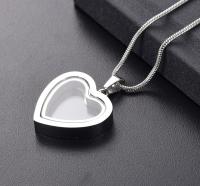 China Stainless Steel Heart Shape Cremation Pendant Necklace for Ashes/Hair Keepsake for sale