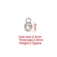 China Excellent Stainless Steel 12 Birthstone Diamond Cup Pendant Birthstone Charm Pendants for sale