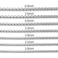 China Simple European and American Gold Square Pearl Necklace Stainless Steel Chain Design for sale