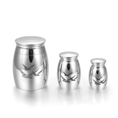China Stainless Steel Small Mini Cremation Urn Keepsake for Memory Pet Urns Stocked and OEM/ODM for sale