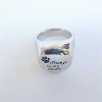 China Gift Occasion Always In My Heart Cremation Jewelry Ash Urn Ring Sample Making Service for sale