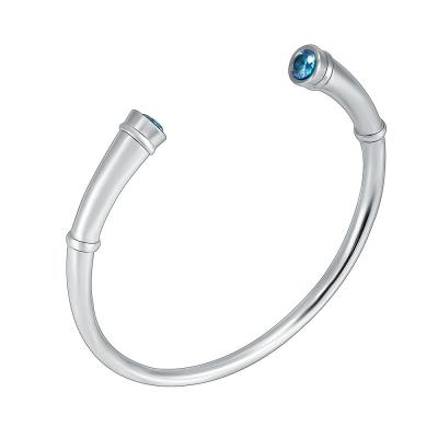 China Stainless Steel Double End Open Cremation Souvenir Bracelet for Ashes Memorial Bangle for sale