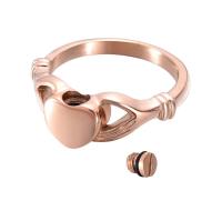 China Unique Designs Heart-Shaped Openable Cremation Ash Urn Finger Ring for Women Jewelry for sale