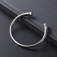 China Stainless Steel Double End Open Cremation Souvenir Bracelet for Ashes Memorial Bangle for sale