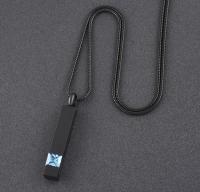 China Stainless Steel Keepsake Memorial Urn Necklace for Women Men Inlay Technology CNC for sale