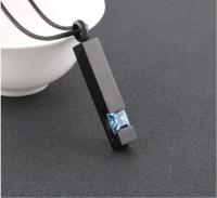 China Stainless Steel Keepsake Memorial Urn Necklace for Women Men Inlay Technology CNC for sale