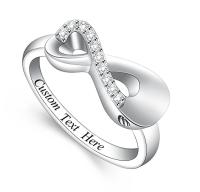 China Crystal Infinity Cremation Ring for Ashes Holder Keepsake Jewelry Pet/Human Urn Memorial Finger Ring Cluster Rings for sale