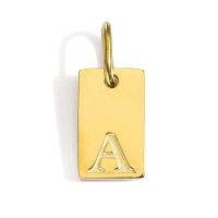 China Gift Occasion Stainless Steel Gold Plated Letter Pendants for DIY Jewelry Making for sale