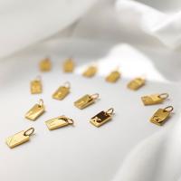 China Gift Occasion Stainless Steel Gold Plated Letter Pendants for DIY Jewelry Making for sale