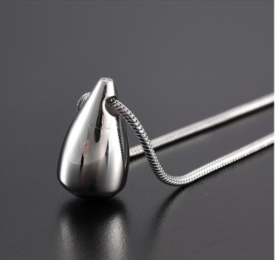 China Other Occasions Stainless Steel Tear Drop Cremation Pendant Necklace for Human Ashes for sale