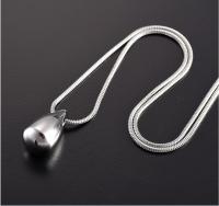 China Other Occasions Stainless Steel Tear Drop Cremation Pendant Necklace for Human Ashes for sale