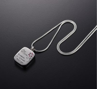 China Affordable Zirconia Cremation Jewelry Customized Design for Mom Remember Your Loved One for sale
