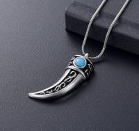 China Classic Style Stainless Steel Memorial Pendant Necklace for Men Cremation Jewelry for sale