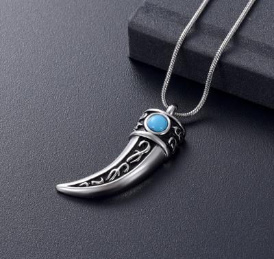 China Classic Style Stainless Steel Memorial Pendant Necklace for Men Cremation Jewelry for sale