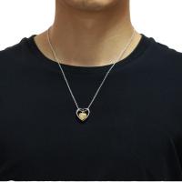 China KeepSake Double Heart Love Urn Necklace for Children Gold Plated Stainless Steel for sale
