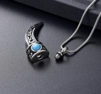 China Classic Style Stainless Steel Memorial Pendant Necklace for Men Cremation Jewelry for sale