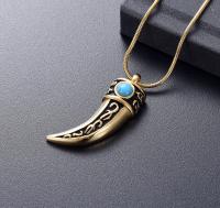 China Classic Style Stainless Steel Memorial Pendant Necklace for Men Cremation Jewelry for sale