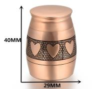 China Stainless Steel Love Heart 40mm Height Memorial Pet Cremation Ashes Urn Stash Funeral for sale