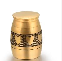 China Stainless Steel Love Heart 40mm Height Memorial Pet Cremation Ashes Urn Stash Funeral for sale