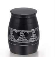China Stainless Steel Love Heart 40mm Height Memorial Pet Cremation Ashes Urn Stash Funeral for sale