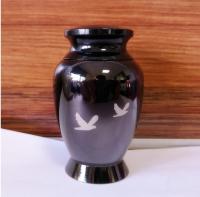 China Women's Coffee Gold Cremation Urn with Bird Engraved Small Adult/Pet Memorial Casket Keepsake Stainless Steel Jewellery for sale