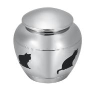 China Custom Nameplate Keepsake Jewelry Cat Laser Engraved Mini Cremation Urn For Remains for sale