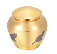 China Custom Nameplate Keepsake Jewelry Cat Laser Engraved Mini Cremation Urn For Remains for sale