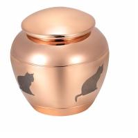 China Custom Nameplate Keepsake Jewelry Cat Laser Engraved Mini Cremation Urn For Remains for sale