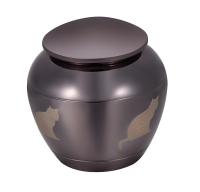 China Custom Nameplate Keepsake Jewelry Cat Laser Engraved Mini Cremation Urn For Remains for sale