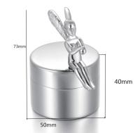 China Stainless Steel Angel Cremation Urn Unique Design for Memorial Jewelry Engravable for sale