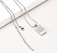 China 8 Year's Experience Inlaid Cubic Zircon Cremation Jewelry for Ashes Stainless Steel for sale