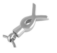 China Blank Ribbon Pendant Stainless Steel Cremation Jewelry Stylish Urn for Human/Pet Ashes for sale