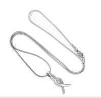 China Blank Ribbon Pendant Stainless Steel Cremation Jewelry Stylish Urn for Human/Pet Ashes for sale