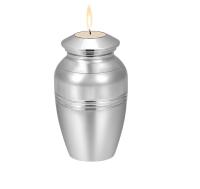 China 75*45mm Candle Holder Cremation Urn for Human Pet Ashes Stainless Steel Unique Designs for sale