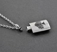 China Excellent Stainless Steel Cremation Urn Necklace for Pet/Human Ashes 20'' Link Chain for sale