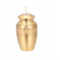 China 75*45mm Candle Holder Cremation Urn for Human Pet Ashes Stainless Steel Unique Designs for sale