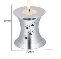 China Pet Ashes Memorial Candle Keepsake Casket Urn with Dog Paw Print and Locket Decoration for sale