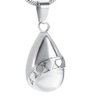 China Jewelry Type Pendants or Charms Heart Water Drop Pendant Necklace Ashes for Cremation for sale