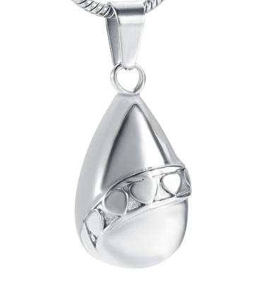 China Jewelry Type Pendants or Charms Heart Water Drop Pendant Necklace Ashes for Cremation for sale