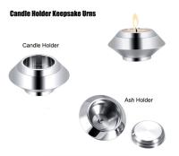 China Picture High Polished Candlestick Urn for Human/Pet Ashes Cremation Jewelry Keepsake for sale