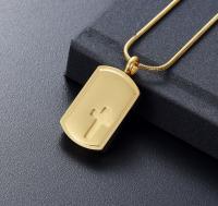 China Stainless Steel Cremation Necklace For Ashes Cross Memorial Jewelry With Ashes Holder for sale
