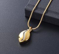 China Free Engrave PR Memorial Jewelry Fashion Teardrop Keepsake Pendant Necklace for Women for sale