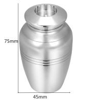 China Unique Designs Stainless Steel Candle Holder Cremation Urn for Ashes Keepsake Jewelry for sale